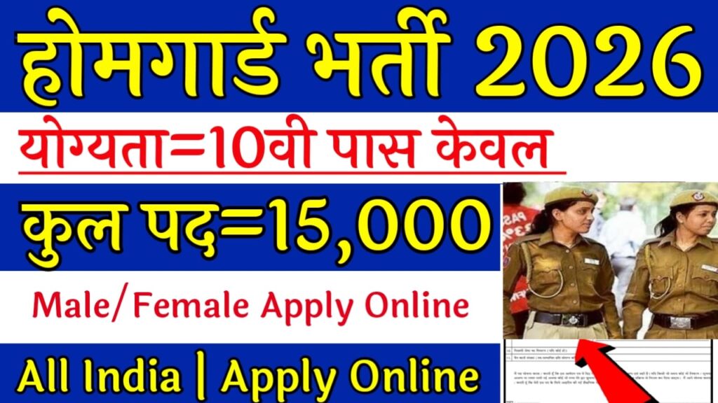 Jharkhand Home Guard Vacancy 2026 Official Notification , Apply Online